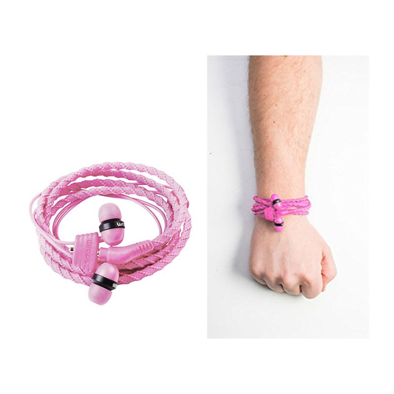 Slusalice + narukvica Wristbond pink