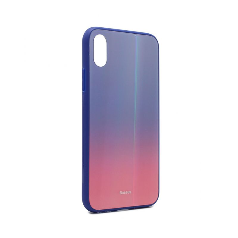 Maskica Baseus Laser Luster za iPhone X plavo-crvena