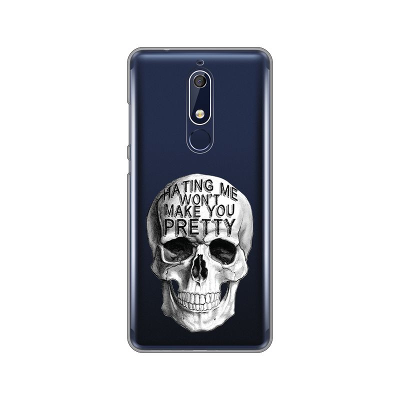 Maskica Silikonska Print Skin za Nokia 5.1 Hating Me Skull