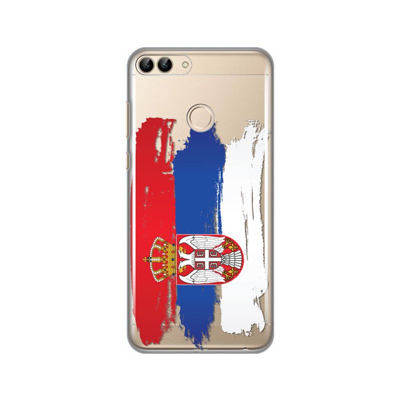Maskica Silikonska print skin za Huawei P smart/Enjoy 7S Serbian Splash Flag