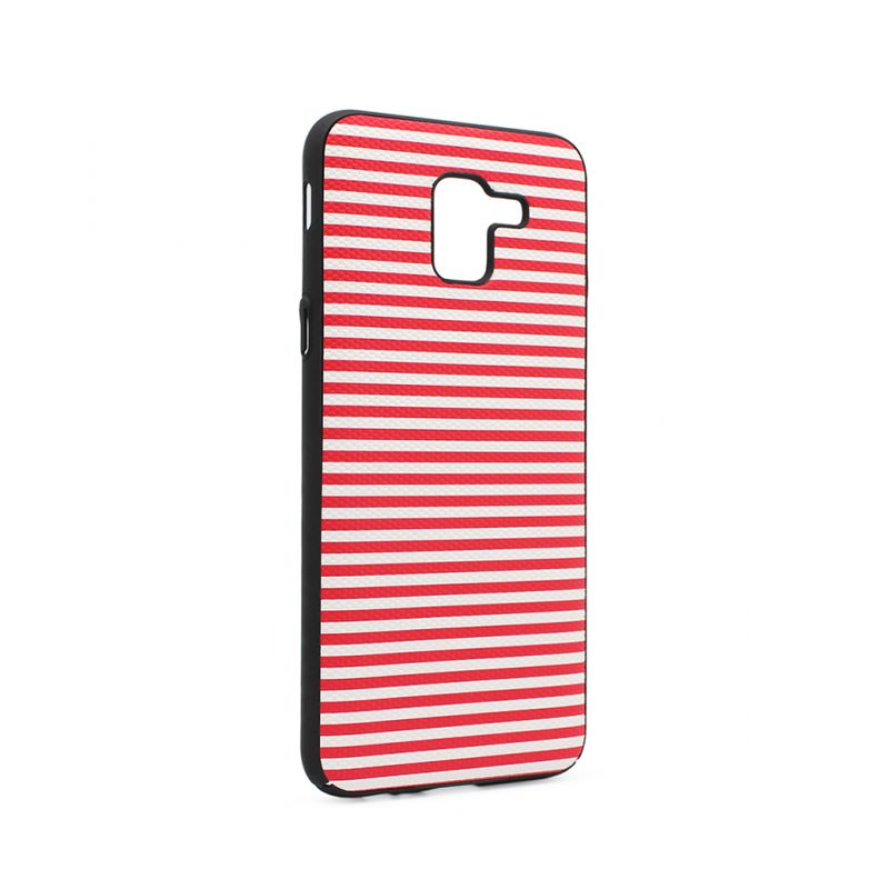 Maskica Luo Stripes za Samsung J600F Galaxy J6 2018 (EU) crvena