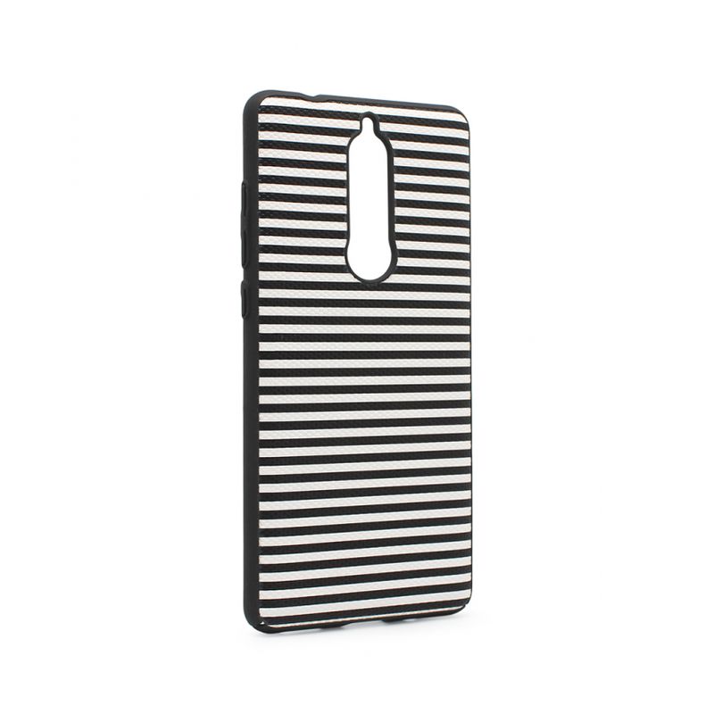 Maskica Luo Stripes za Nokia 5.1 2018 crna