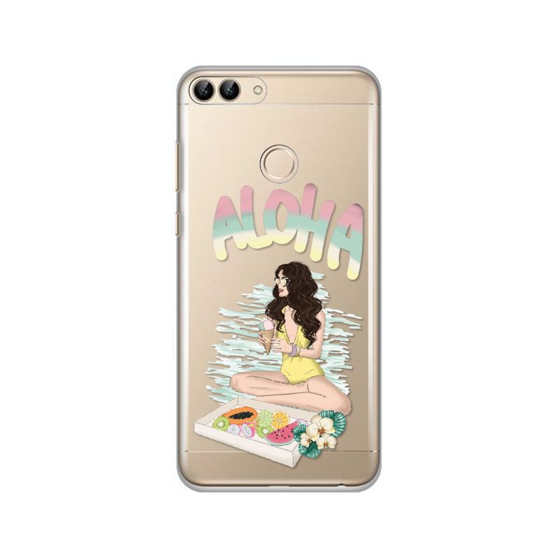 Maskica Silikonska Print Skin za Huawei P smart/Enjoy 7S Aloha Girl
