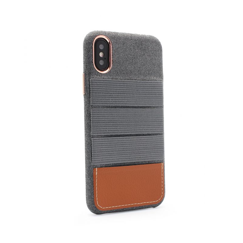 Maskica Card cover za iPhone X srebrna