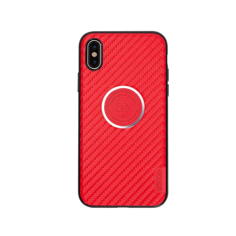 Maskica Remax Proda Carbon Fiber za iPhone X crvena