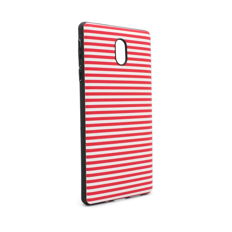 Maskica Luo Stripes za Nokia 3 crvena