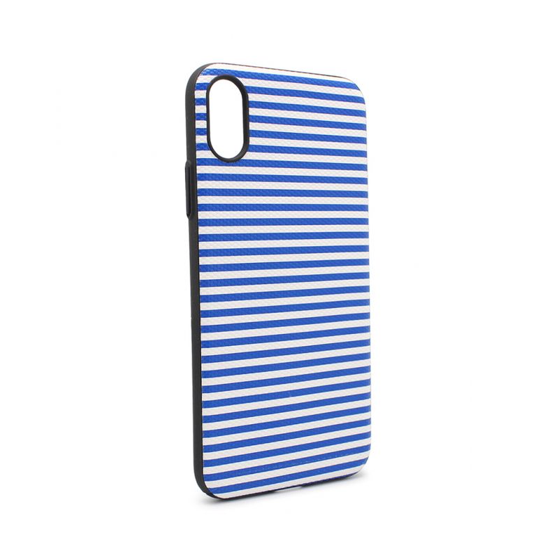 Maskica Luo Stripes za iPhone X plava