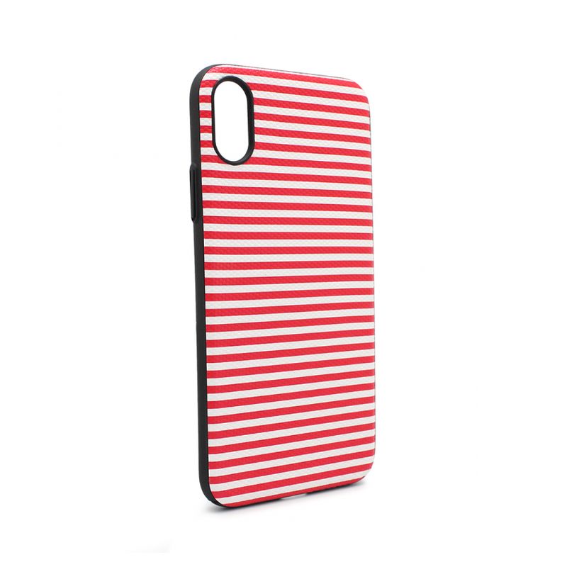 Maskica Luo Stripes za iPhone X crvena