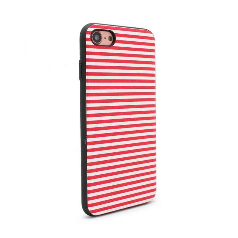 Maskica Luo Stripes za iPhone 7/8/SE (2020) crvena