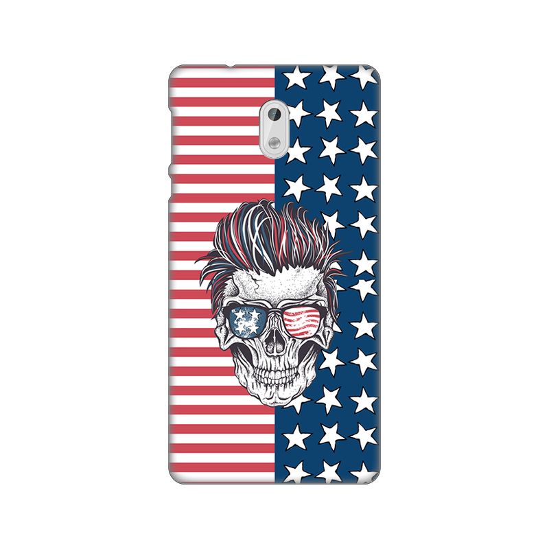 Maskica silikonska Print za Nokia 3 Face of Skull