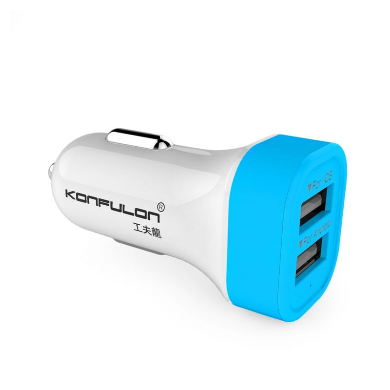 Auto punjac KONFULON C17 dual USB 5V 2.1A plavi
