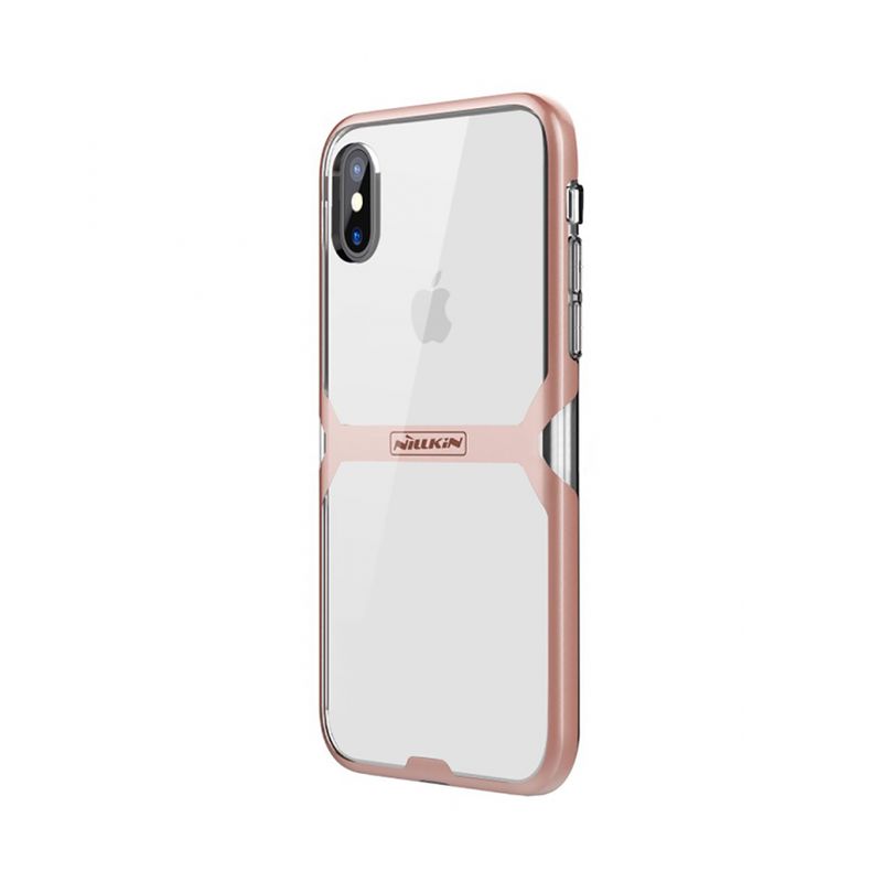 Maskica Nillkin Crystal za iPhone X roze