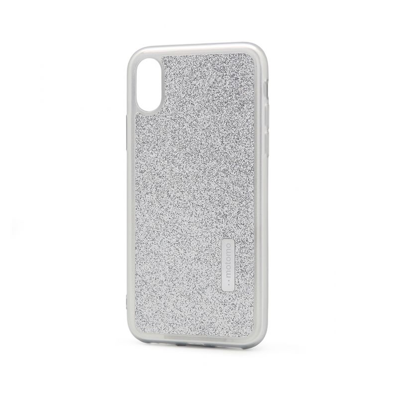 Maskica Motomo Sparkle za iPhone X srebrna