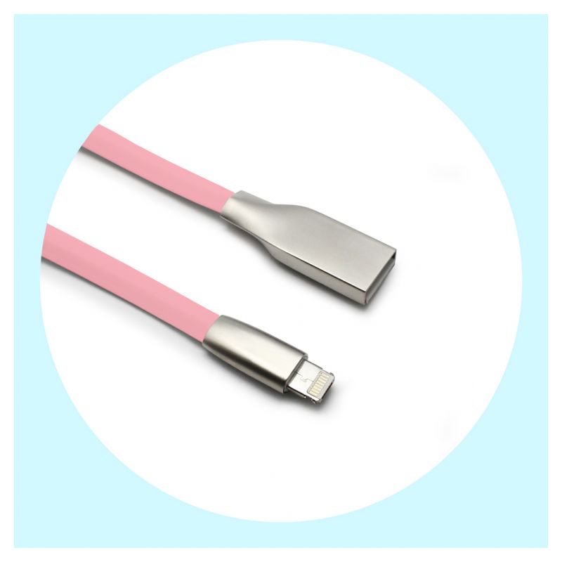 Data kabl Zinc Alloy za iPhone lightning/micro USB pink 1m