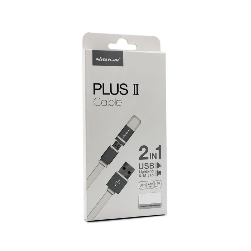 Data kabl Nillkin Plus II za iPhone 5/iPhone 6/6S/micro USB beli 1,2 m