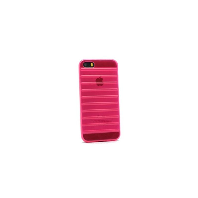 Maskica silikonska Rib za iPhone 5 pink