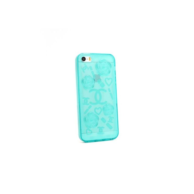 Maskica silikonska Flower za iPhone 5 plava