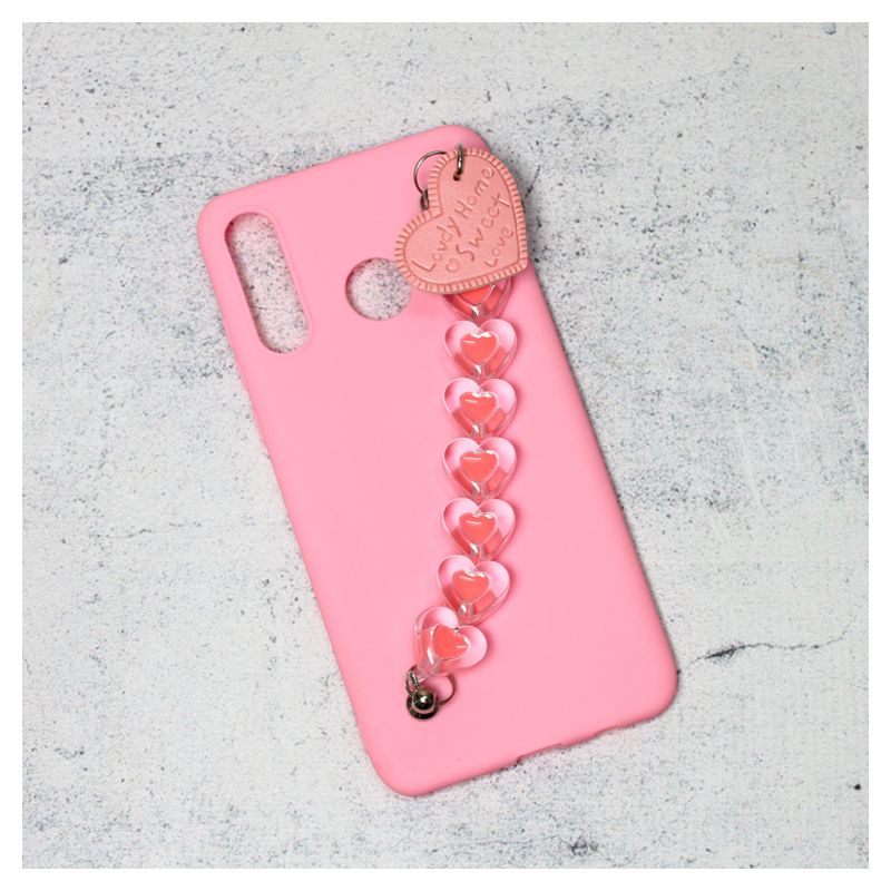 Maskica Jewellery Heart za Huawei P30 Lite roze