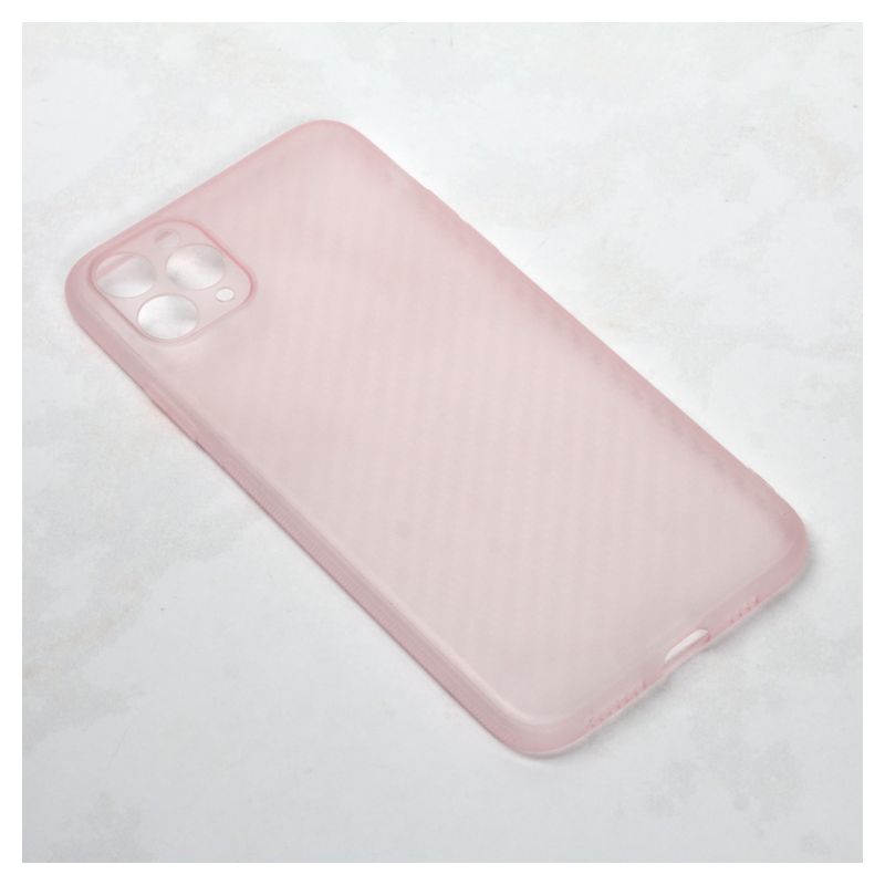 Maskica Carbon fiber za iPhone 11 Pro Max 6.5 roze