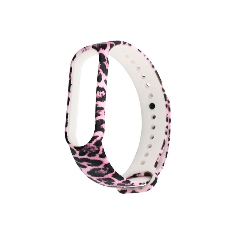 Narukvica za smart watch Xiaomi Mi Band M5/M6 leopard pink