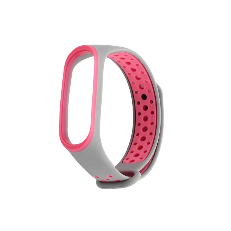 Narukvica za smart watch Xiaomi Mi Band M3/M4 siva pink