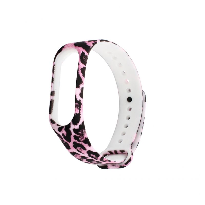 Narukvica za smart watch Xiaomi Mi Band M3/M4 leopard pink