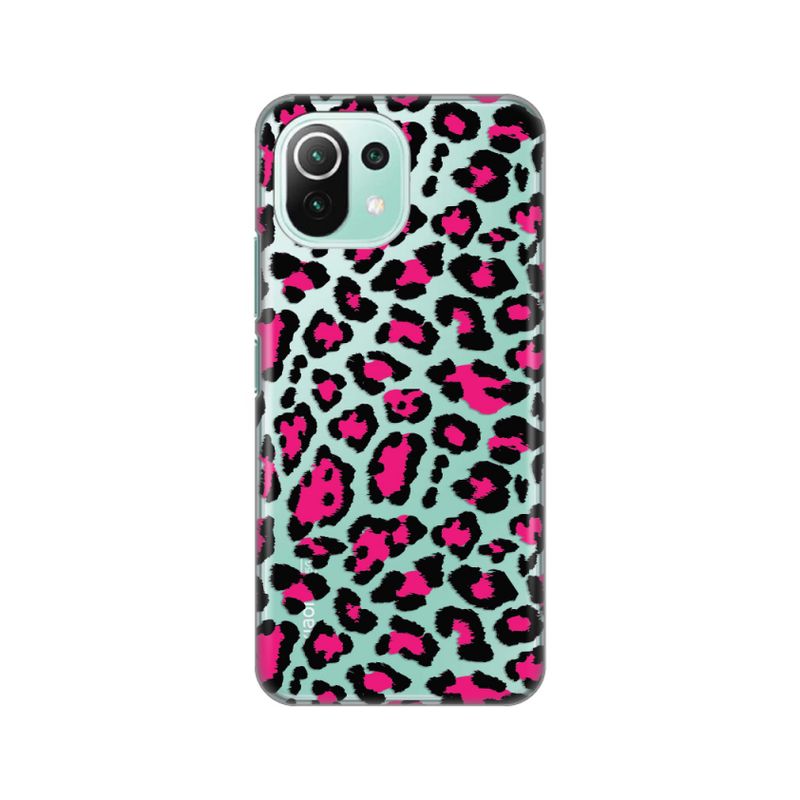 Maskica Silikonska Print Skin za Xiaomi Mi 11 lite Pink Jungle