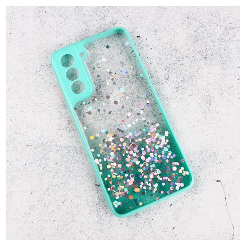 Maskica Frame Glitter za Samsung G991B Galaxy S21 mint