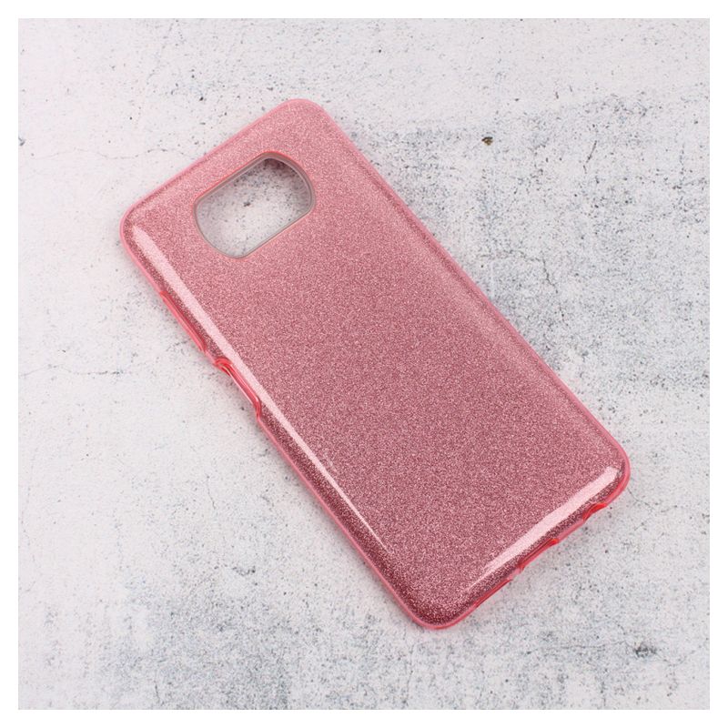 Maskica Crystal Dust za Xiaomi Poco X3/X3 Pro/X3 NFC roze