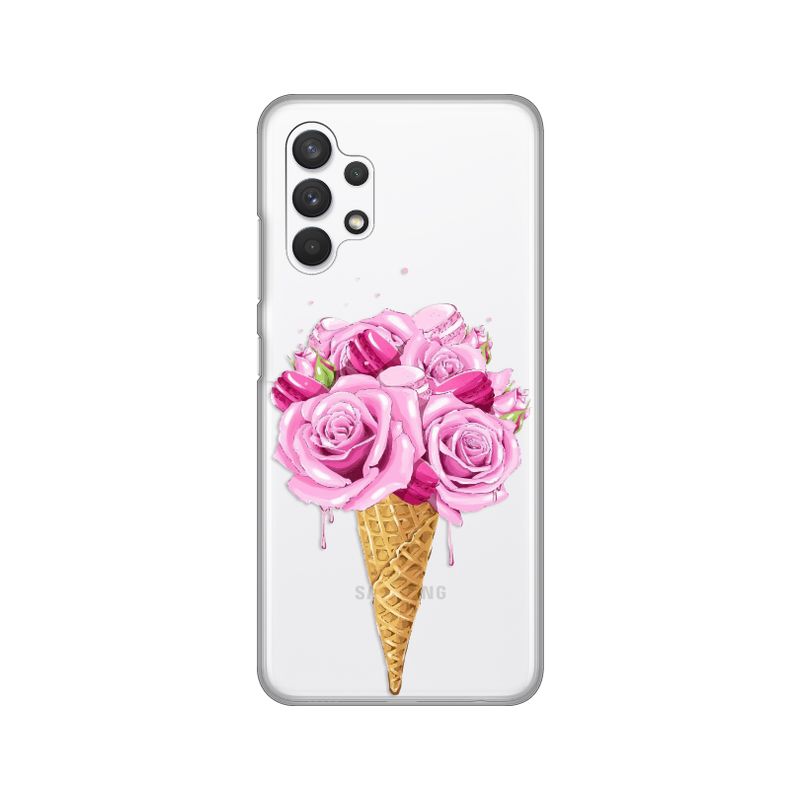 Maskica Silikonska Print Skin za Samsung A325F Galaxy A32 4G (EU) Rose Cone