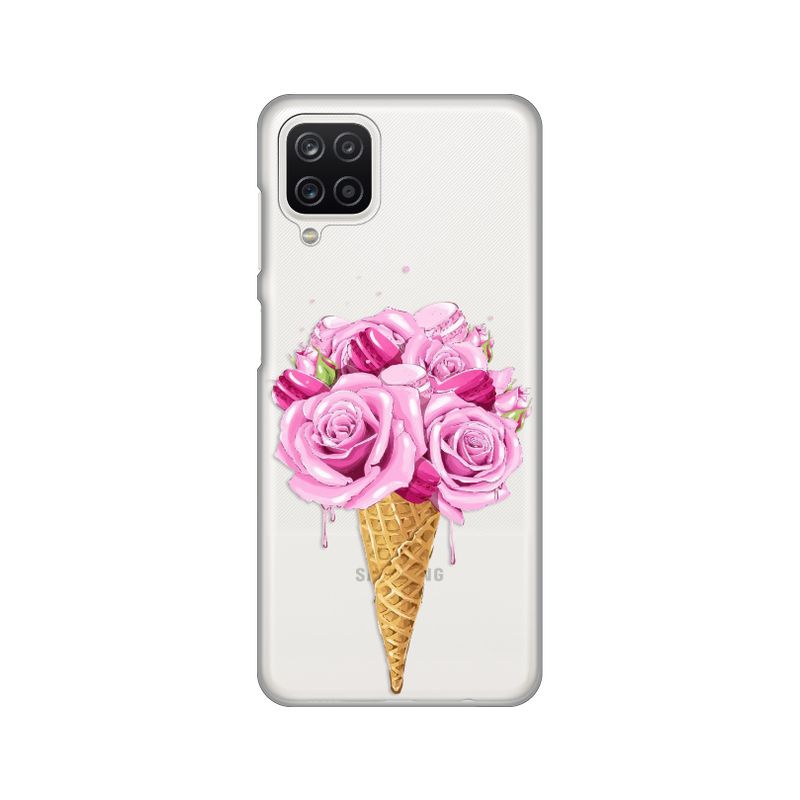 Maskica Silikonska Print Skin za Samsung A125F Galaxy A12 Rose Cone