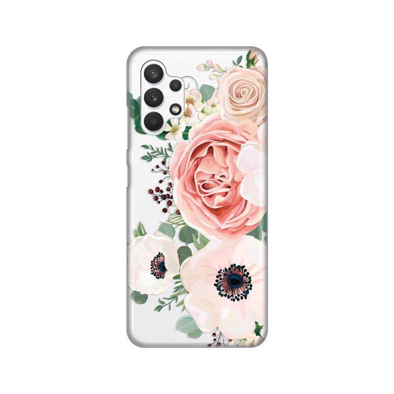 Maskica Silikonska Print Skin za Samsung A325F Galaxy A32 4G (EU) Luxury Pink Flowers