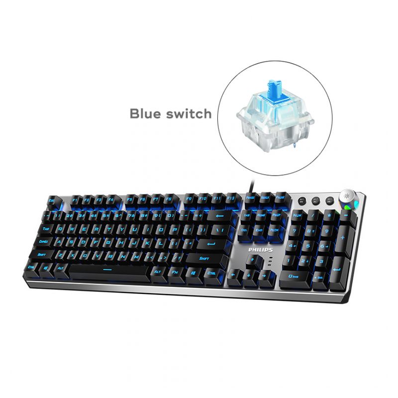 Tastatura Philips G405 mehanicka (Blue switch) siva