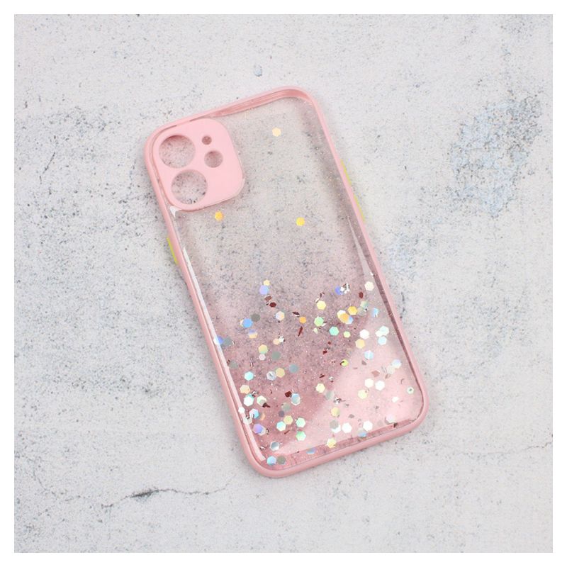 Maskica Frame Glitter za iPhone 12 Mini 5.4 roze