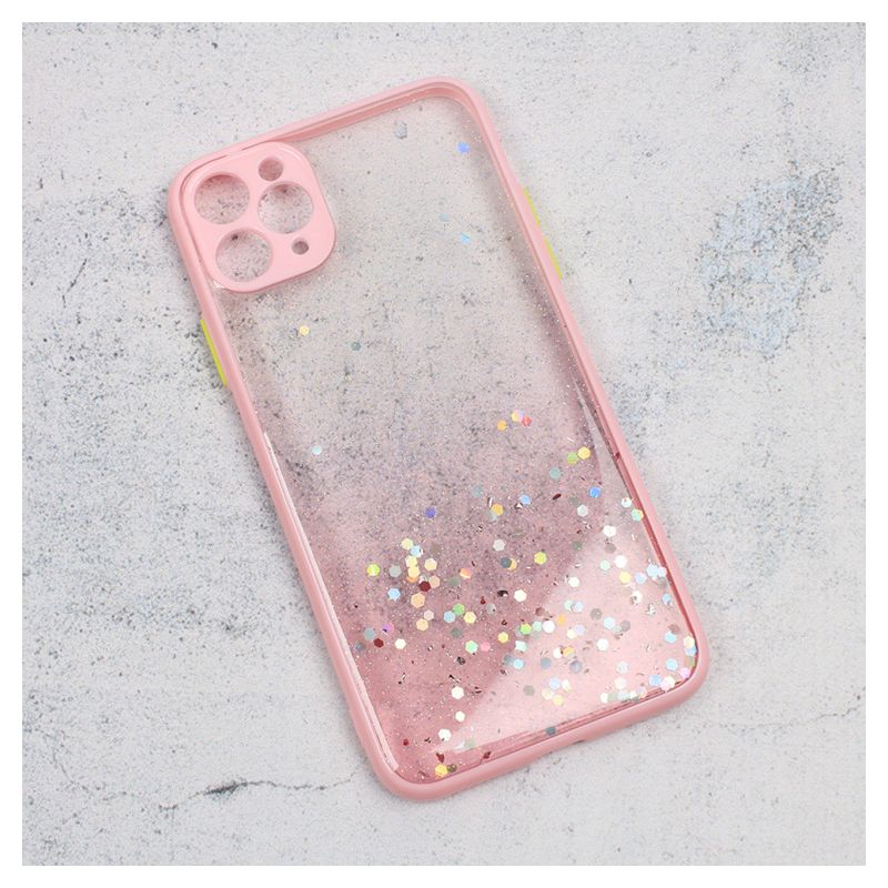 Maskica Frame Glitter za iPhone 11 Pro Max 6.5 roze
