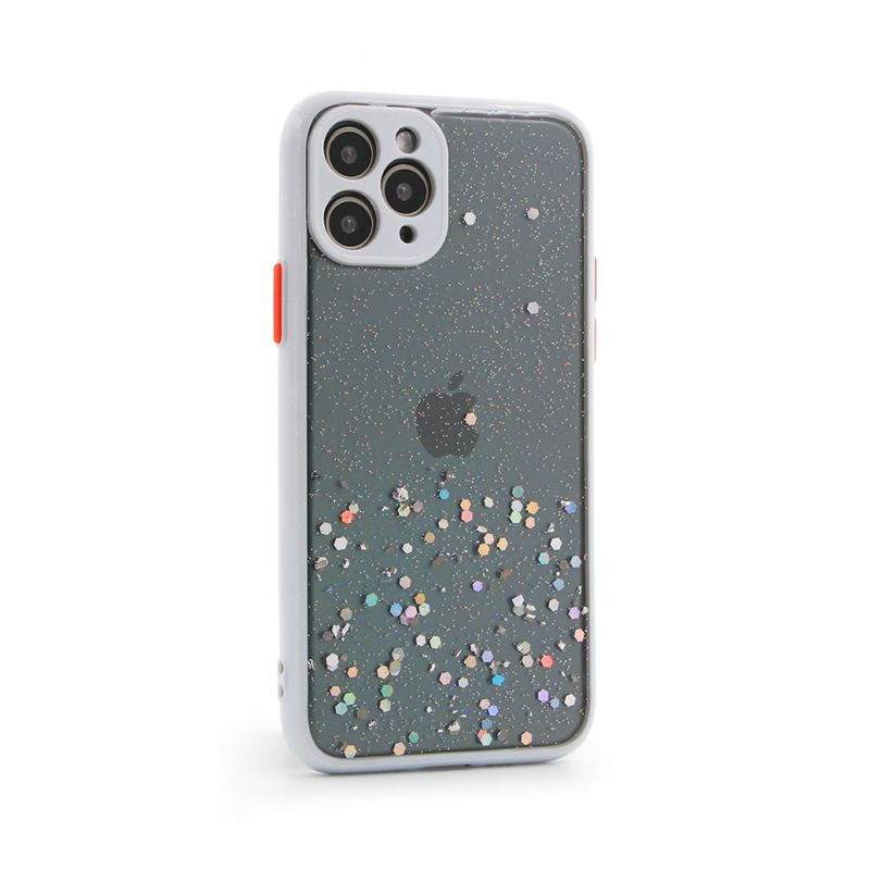 Maskica Frame Glitter za iPhone 11 Pro 5.8 bela