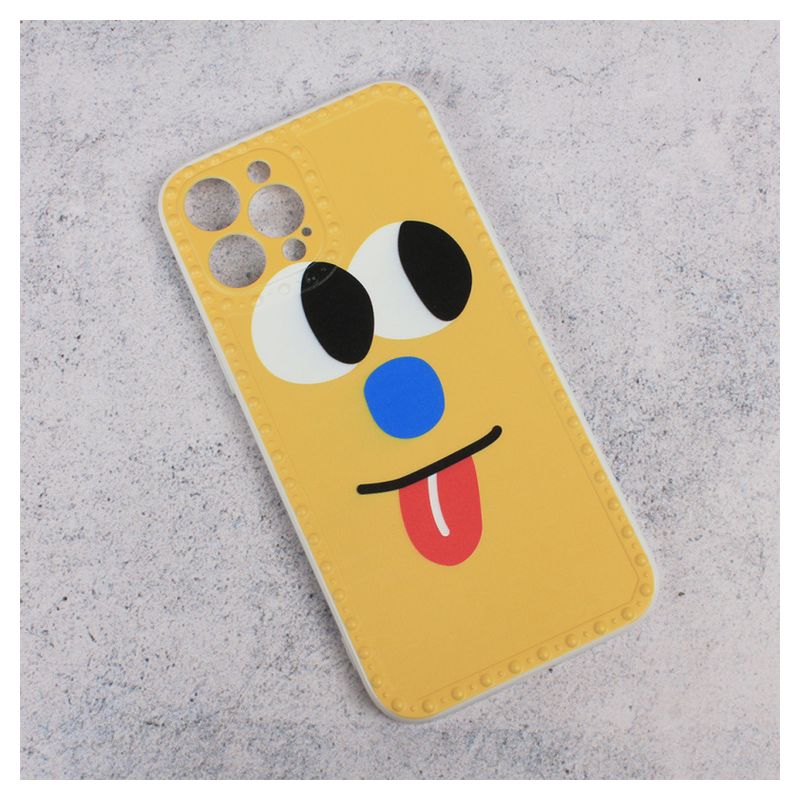 Maskica Smile face za iPhone 12 Pro Max 6.7 zuta
