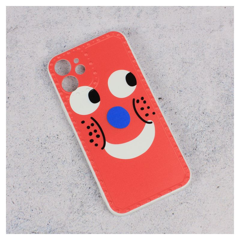 Maskica Smile face za iPhone 12 Mini 5.4 crvena
