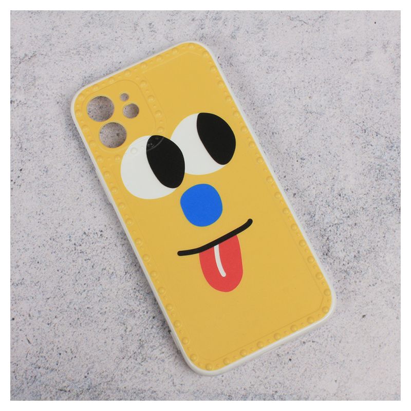 Maskica Smile face za iPhone 12 6.1 zuta