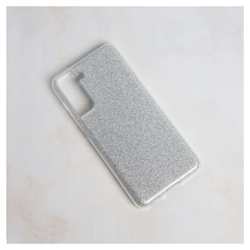 Maskica Crystal Dust za Samsung G991B Galaxy S21 srebrna