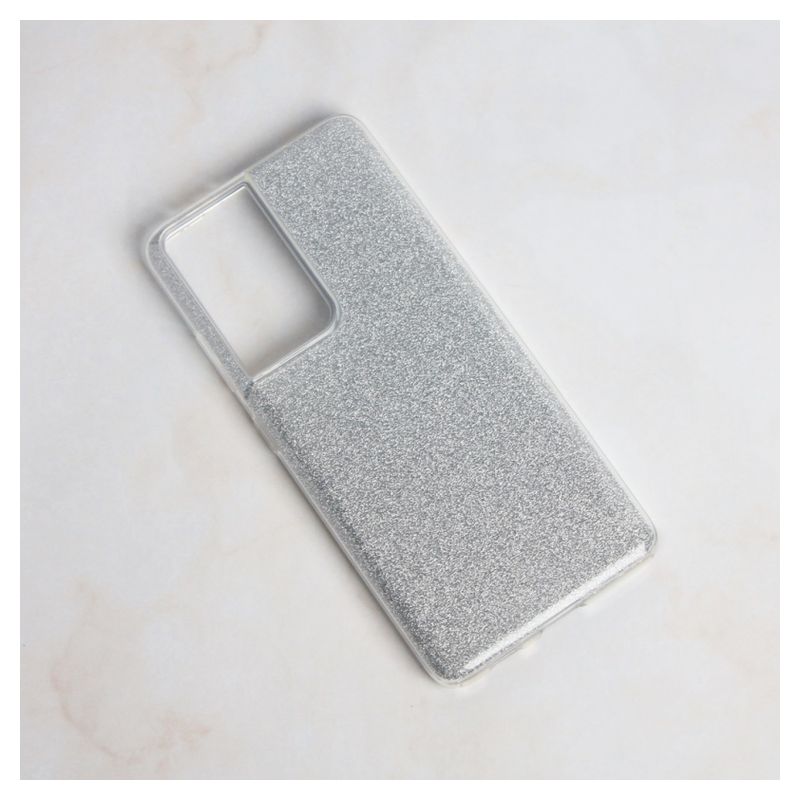 Maskica Crystal Dust za Samsung G998B Galaxy S21 Ultra srebrna