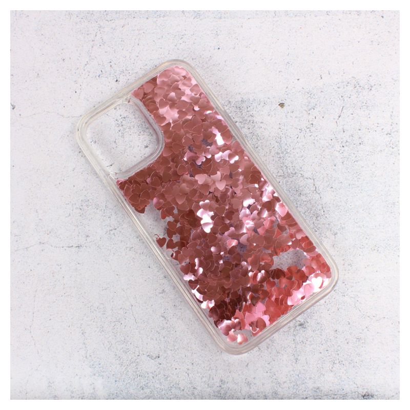 Maskica Liquid Heart za iPhone 12 Pro Max 6.7 roze