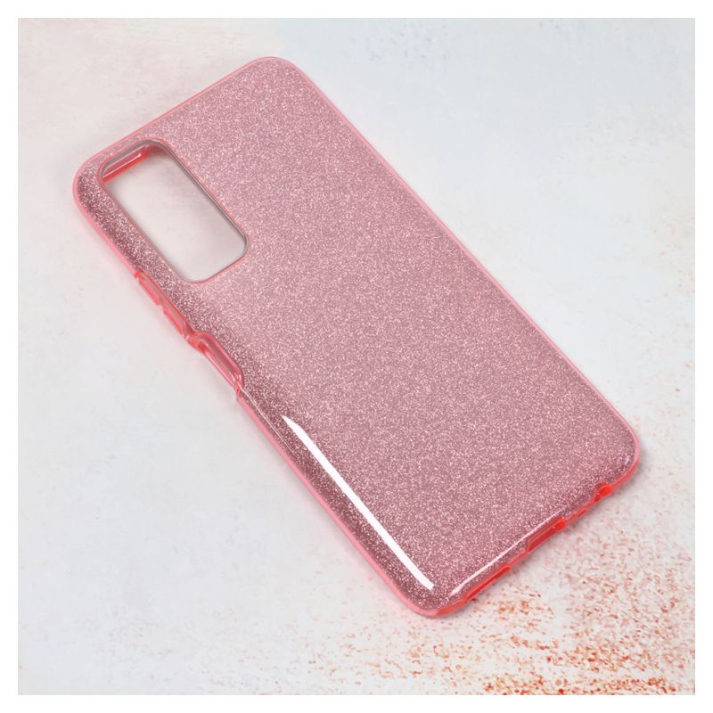 Maskica Crystal Dust za Huawei P smart 2021 roze