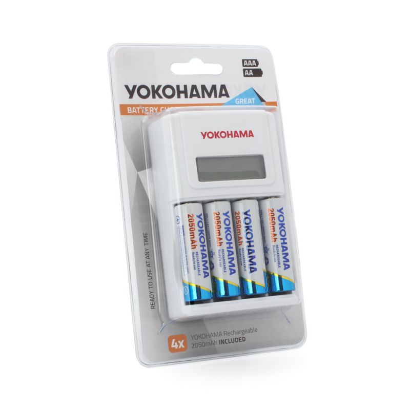 Punjac za baterije Yokohama + 4 x AA 2050mAh