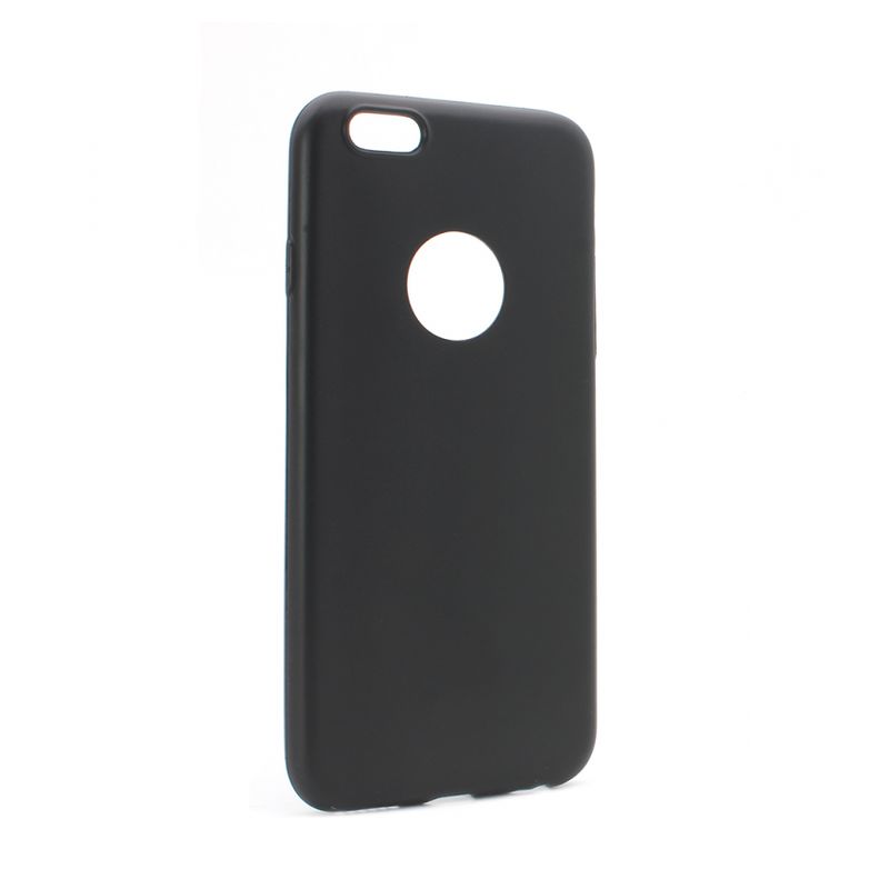 Maskica silikonska Skin za iPhone 6/6S mat crna (sa otvorom za logo)