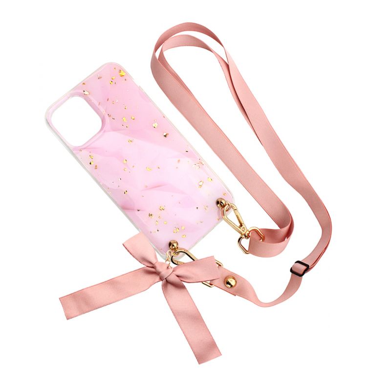 Maskica Fashion Strap Glitter za iPhone 12 Mini 5.4 roze