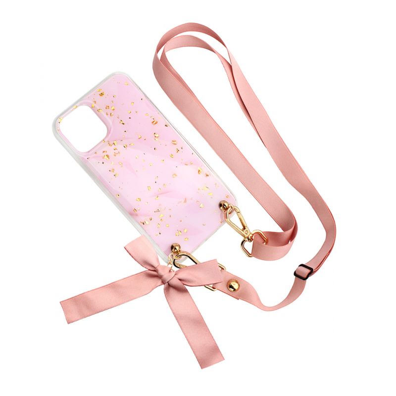 Maskica Fashion Strap Glitter za iPhone 11 Pro 5.8 roze