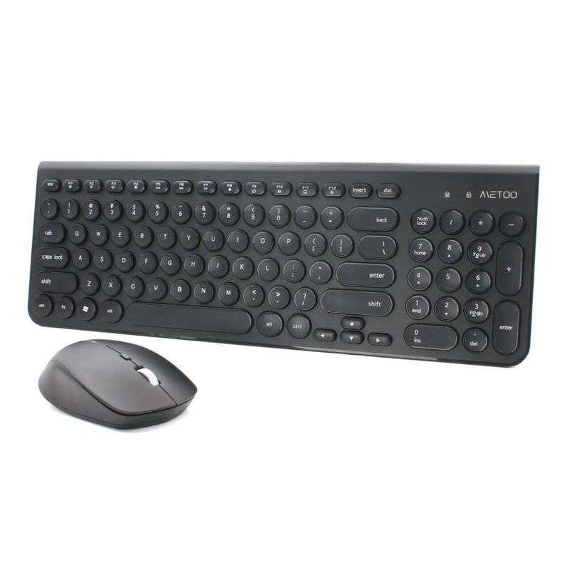 Combo mis i tastatura bezicni METOO C180 retro crna
