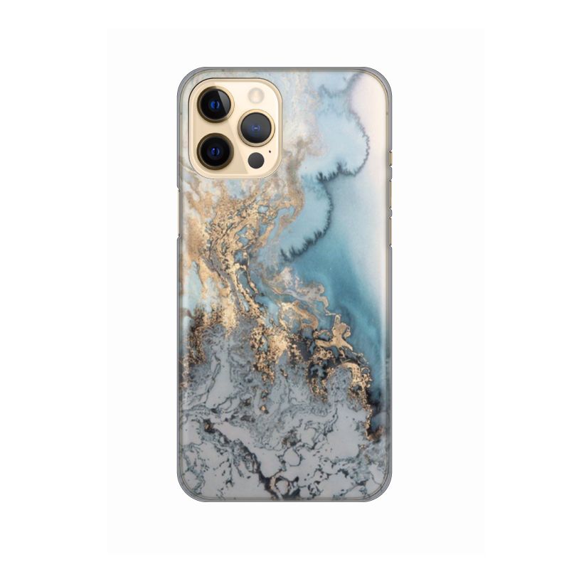 Maskica Silikonska Print za iPhone 12 Pro Max 6.7 Blue Gold Marble