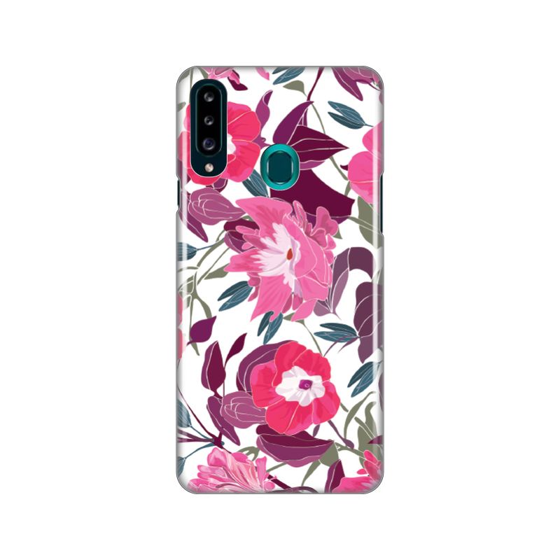 Maskica Silikonska Print za Samsung A207F Galaxy A20s Pink Flowers